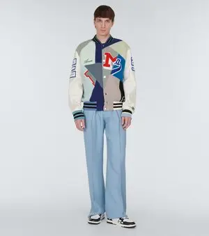Amiri Wide-leg Twill Trousers