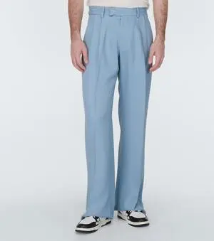 Amiri Wide-leg Twill Trousers