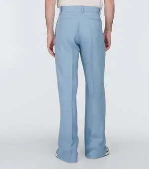 Amiri Wide-leg Twill Trousers