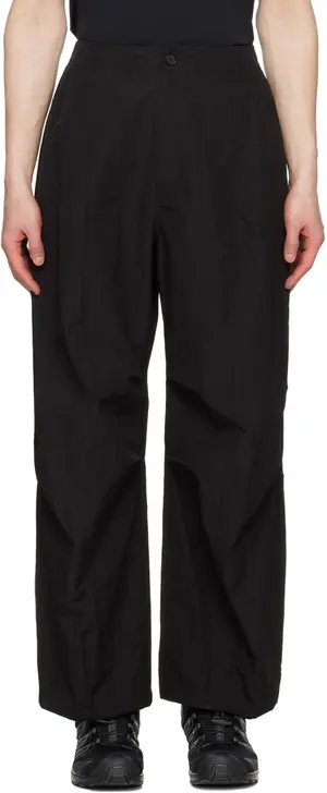 AMOMENTO AMOMENTO Black Relaxed-Fit Trousers - Black