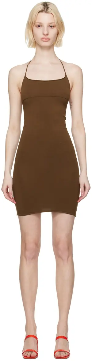 Gimaguas Gimaguas Brown Gatt Minidress - Brown