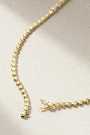 ANITA KO 18-karat Diamond And Emerald Heart Necklace