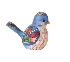 JIM SHORE Enesco Blue Floral Bird - One-color