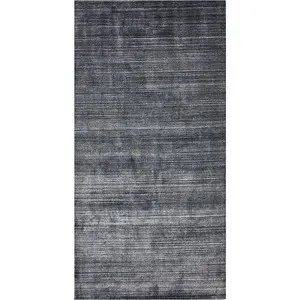 SOLO RUGS Harbor Handmade Wool Blend Area Rug - Dark Gray