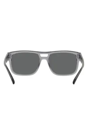 Emporio Armani 57mm Pillow Sunglasses - Transparent Grey
