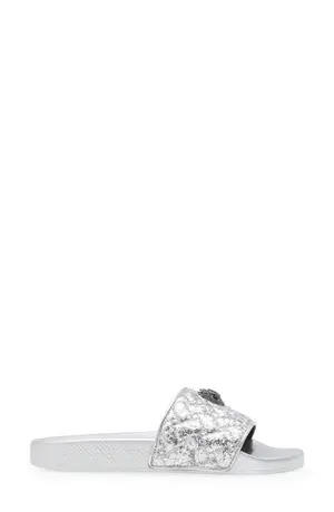 Kurt Geiger Meena Eagle Slide Sandal - Silver