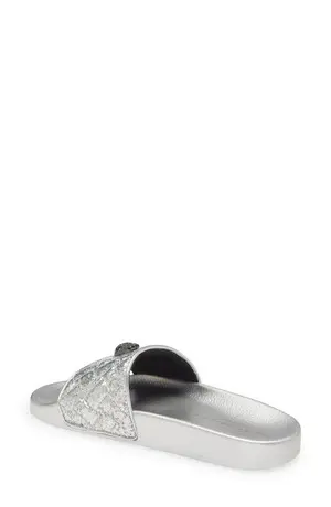 Kurt Geiger Meena Eagle Slide Sandal - Silver