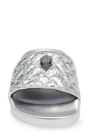 Kurt Geiger Meena Eagle Slide Sandal - Silver