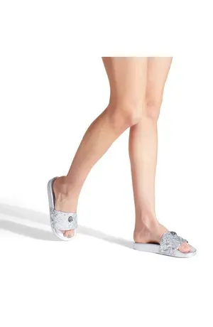 Kurt Geiger Meena Eagle Slide Sandal - Silver
