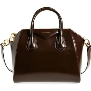 Givenchy Small Antigona Leather Satchel - Ebony Brown