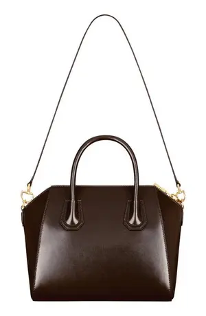 Givenchy Small Antigona Leather Satchel - Ebony Brown