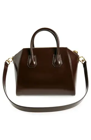 Givenchy Small Antigona Leather Satchel - Ebony Brown