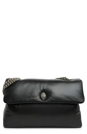 Kurt Geiger Kew Leather Crossbody Bag - Black