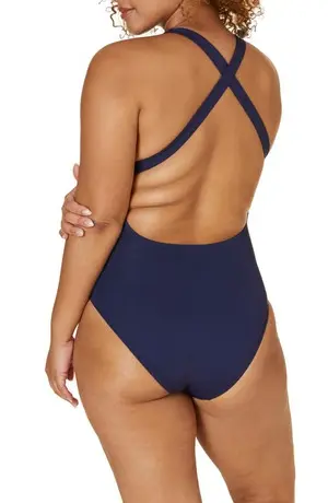 ANDIE The Tulum Long Torso One-piece Swimsuit - Navy