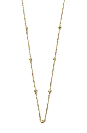 Argento Vivo Bead Station Necklace - Gold