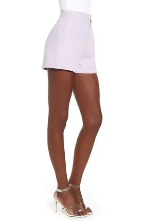 Endless Rose High-waisted Tailored Shorts - Lilac