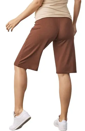 ANGEL MATERNITY Wide Leg Knit Maternity Shorts