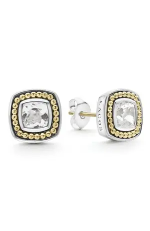 Lagos Rittenhouse White Topaz Stud Earrings - Gold