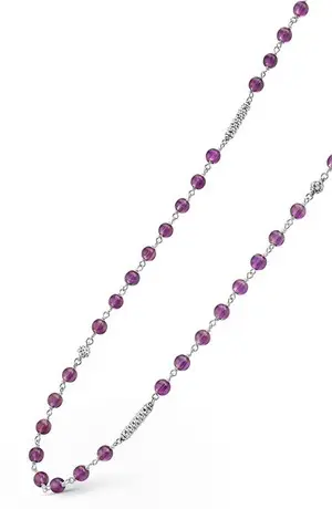 Lagos Caviar Icon Amethyst Bead Necklace - Amathyst
