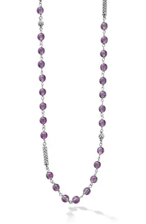 Lagos Caviar Icon Amethyst Bead Necklace - Amathyst