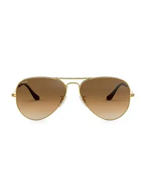 Ray-ban Rb3025 62mm Original Aviator Sunglasses Gold Brown