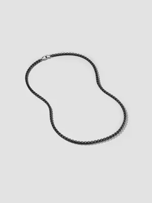David Yurman Box Chain Necklace In Stainless Steel And Sterling Silver, 5mm