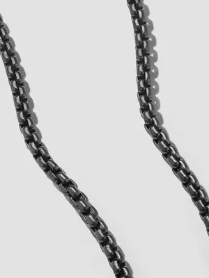 David Yurman Box Chain Necklace In Stainless Steel And Sterling Silver, 5mm