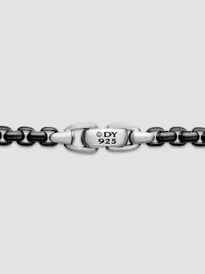 David Yurman Box Chain Necklace In Stainless Steel And Sterling Silver, 5mm