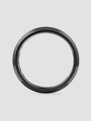 David Yurman Streamline Beveled Band Ring In Titanium - Black