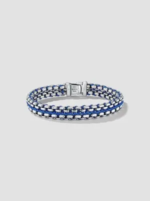 David Yurman Woven Box Chain Bracelet In Sterling Silver Silver