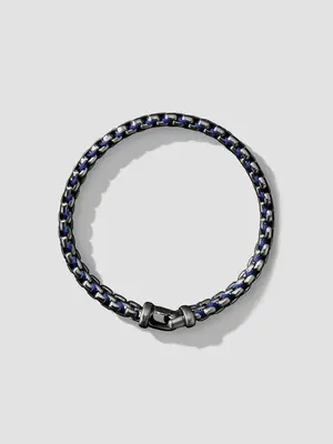 David Yurman Woven Box Chain Bracelet In Sterling - Silver