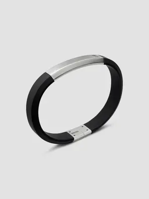 David Yurman Streamline Id Rubber Bracelets With Sterling Silver