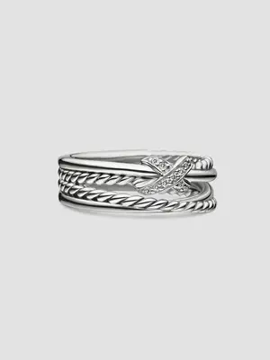David Yurman X Crossover Band Ring - Diamond