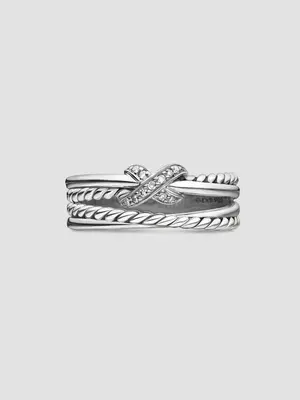 David Yurman X Crossover Band Ring - Diamond