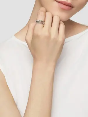 David Yurman X Crossover Band Ring - Diamond