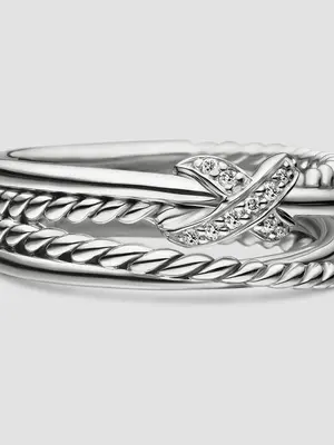 David Yurman X Crossover Band Ring - Diamond