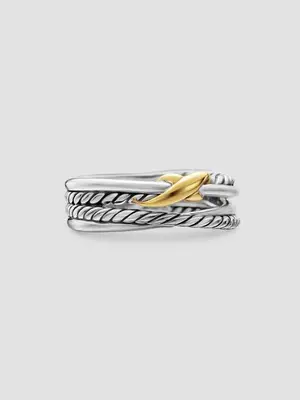 David Yurman X Crossover Band Ring In Sterling Silver Silver