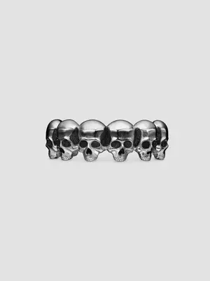 David Yurman Meto Mori Skull Band Ring In 8.5mm