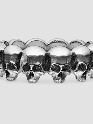 David Yurman Meto Mori Skull Band Ring In 8.5mm