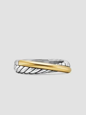 David Yurman Crossover Band Ring In Sterling Silver - Multi