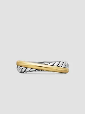 David Yurman Crossover Band Ring In Sterling Silver - Multi
