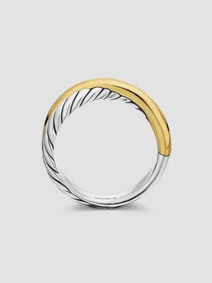 David Yurman Crossover Band Ring In Sterling Silver - Multi