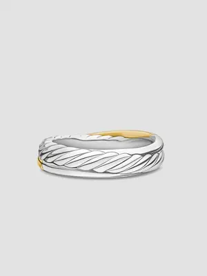 David Yurman Crossover Band Ring In Sterling Silver - Multi