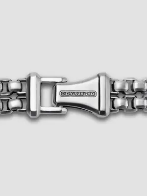 David Yurman Double Box Chain Bracelet In Sterling