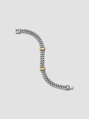 David Yurman Double Box Chain Bracelet In Sterling