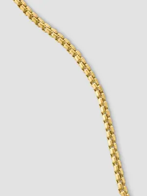 David Yurman Box Chain Necklace In Brushed 18k Yellow
