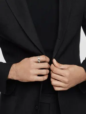 David Yurman Dy Helios⿢ Band Ring In 6mm - Silver