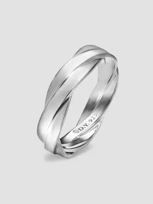 David Yurman Dy Helios⿢ Band Ring In 6mm - Silver