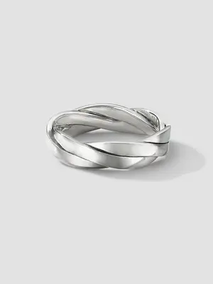 David Yurman Dy Helios⿢ Band Ring In 6mm - Sterling Silver