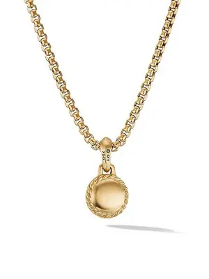 David Yurman Evil Eye Amulet In 18k Yellow Gold - Emerald